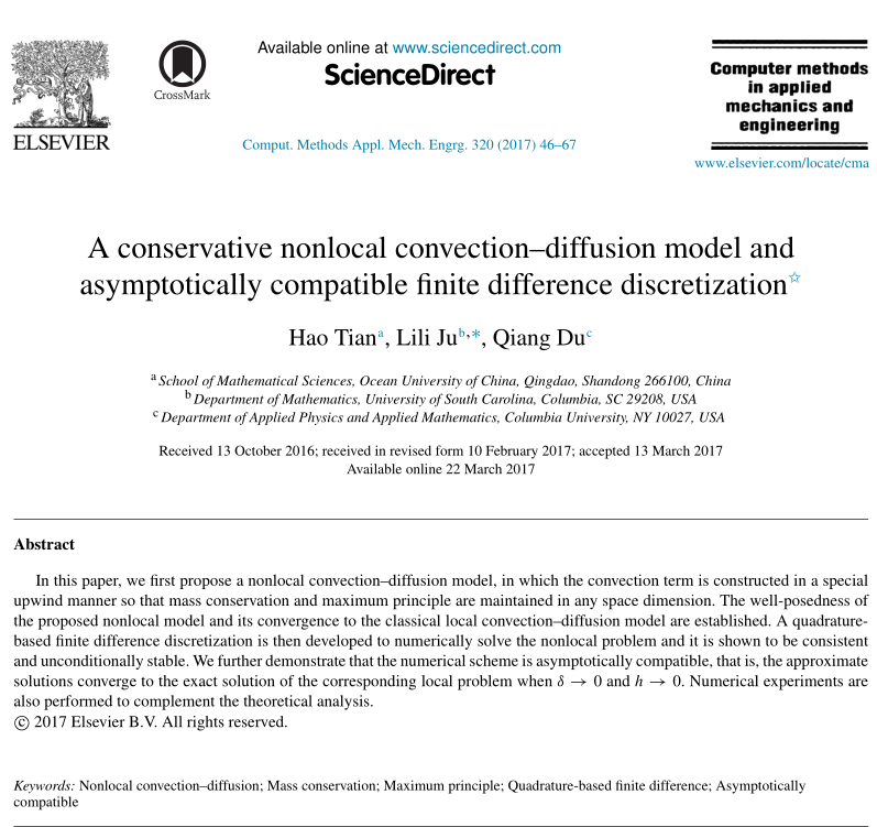 A conservative nonlocal convection–diffusion model andasymptotically ...